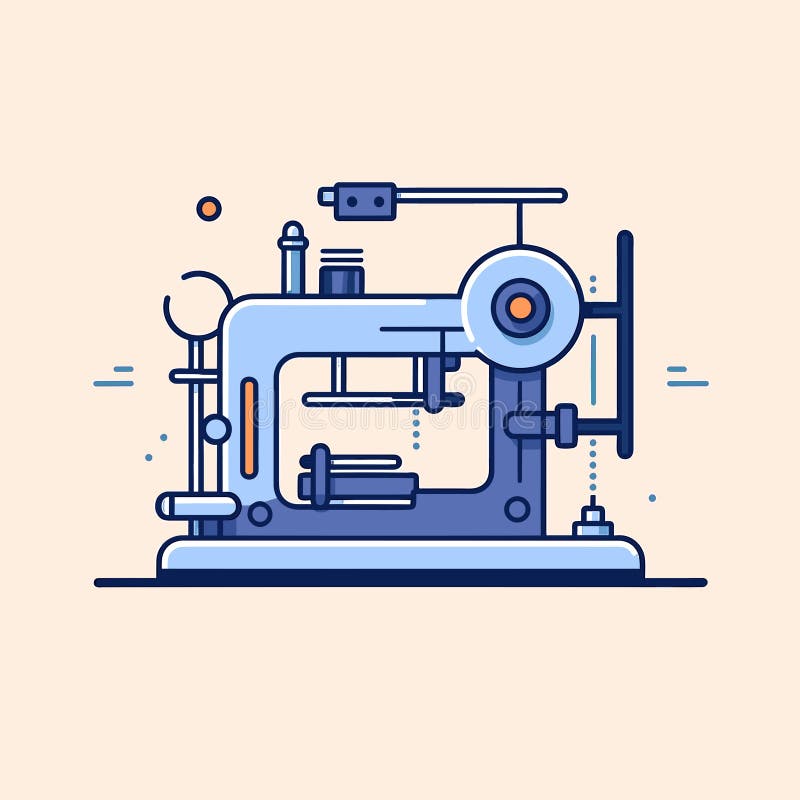 Vector of a Sewing Machine with a Sewing Needle on Top of it Stock ...