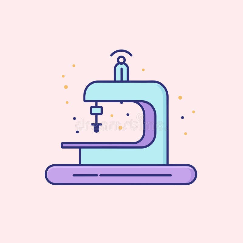 Vector of a Sewing Machine with a Needle on Top, Perfect for Icon ...