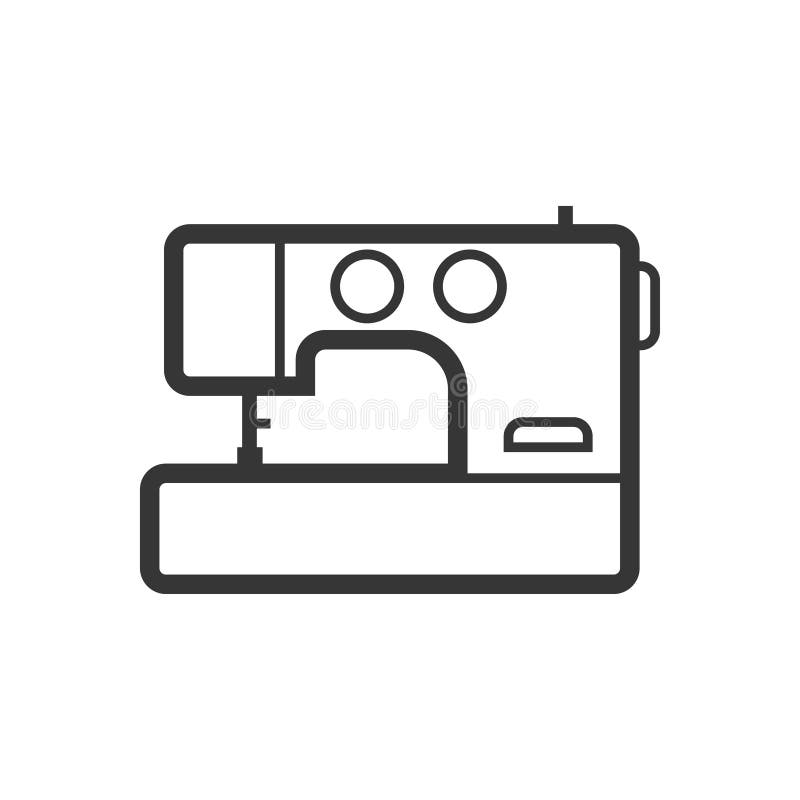 Sewing Machine Outline Single Isolated Vector Icon Stock Vector ...