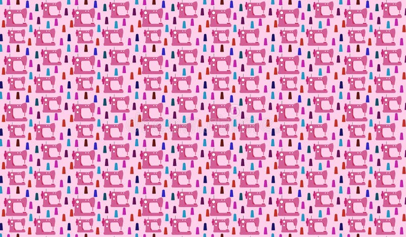 Sewing Machine, Pattern, for Designers and Backgrounds, Frame, in Pink ...