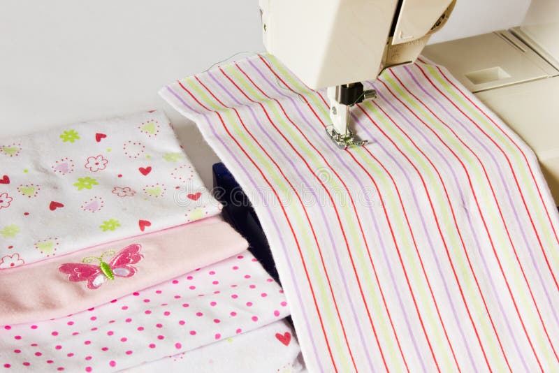 Sewing Machine and Sewing Items. Stock Photo - Image of needlework ...