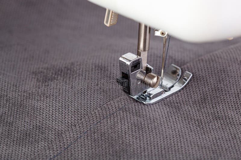 Sewing Machine, Stitching Fabrics, Needle in a Round Plan Stock Photo ...