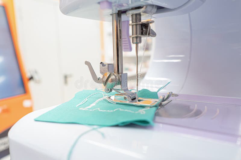 Sewing Machine. Textile Industry. Labor Activity Stock Image - Image of ...