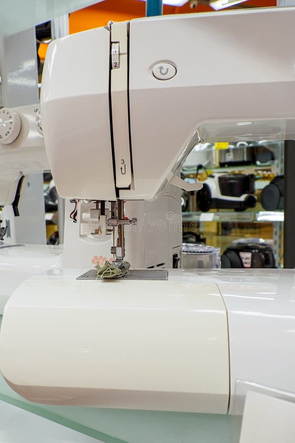 A Sewing Machine. the Textile Industry Stock Image - Image of factory ...
