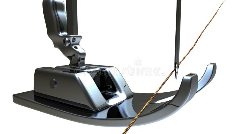 Sewing Machine and Thread Rolling Stock Photo - Image of clothing ...