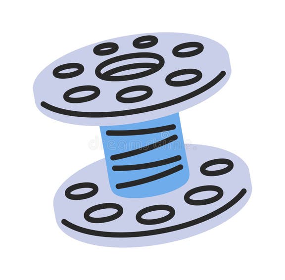 Sewing Machine Thread Spool Design Stock Illustration - Illustration of ...