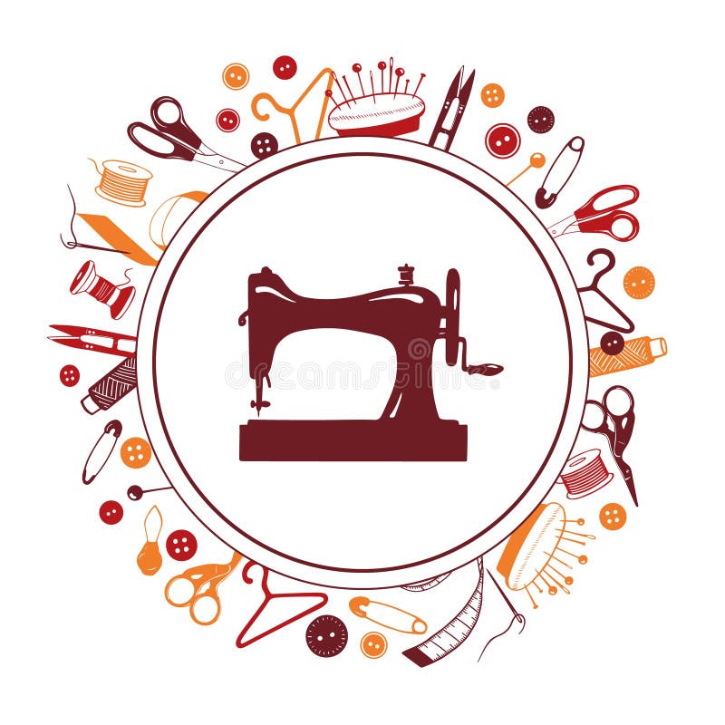 Sewing Machine Frame Stock Illustrations – 719 Sewing Machine Frame ...