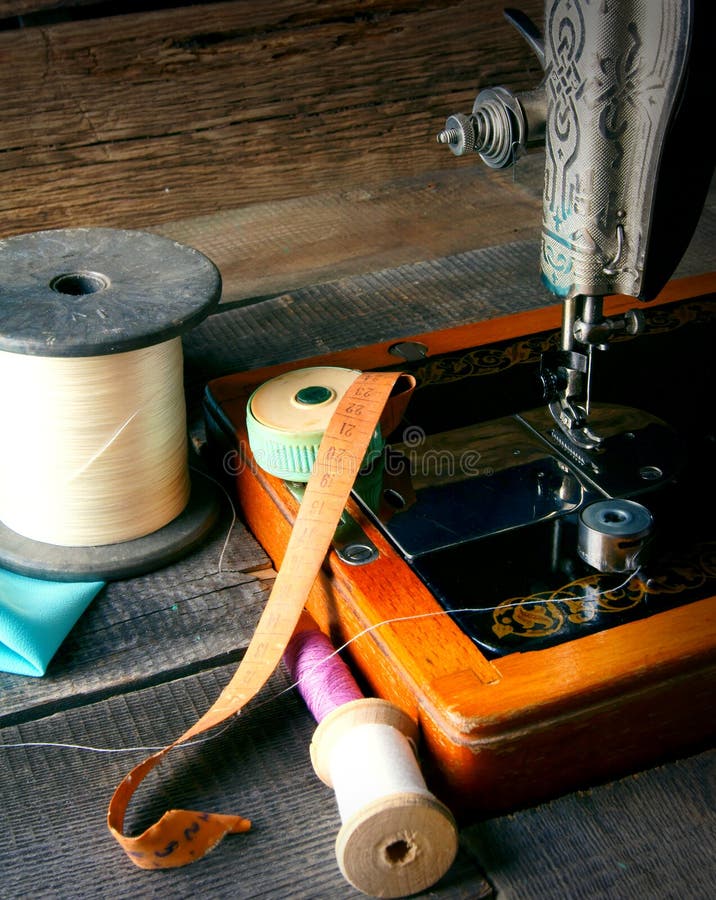 The Sewing Machine and Tools. Stock Image - Image of hobby, needle ...