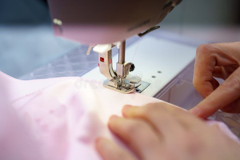 Sewing Machine in Use for Garment Creation during a Textile Craft ...