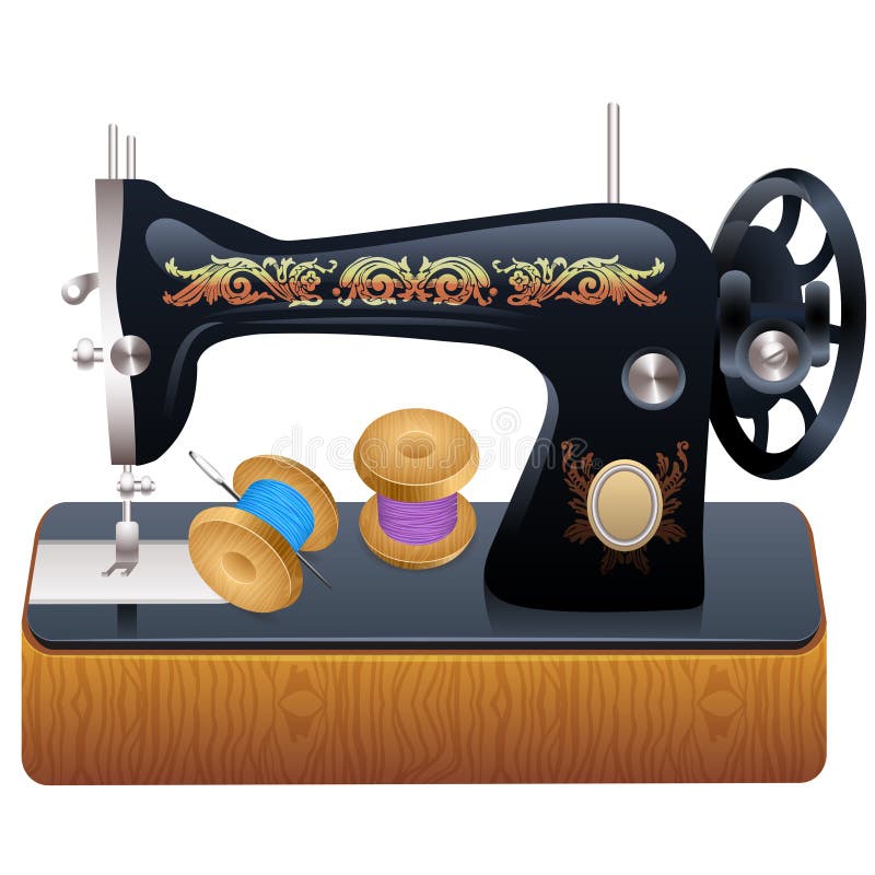 Sewing machine, vector stock vector. Illustration of background - 32809299