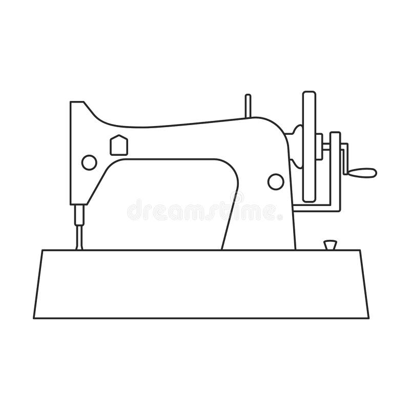 Sewing Machine Vector Illustration on White Background. Isolated ...