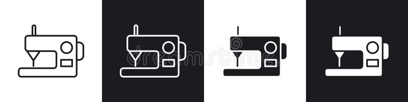 Sewing machine icon stock vector. Illustration of thin - 341277811