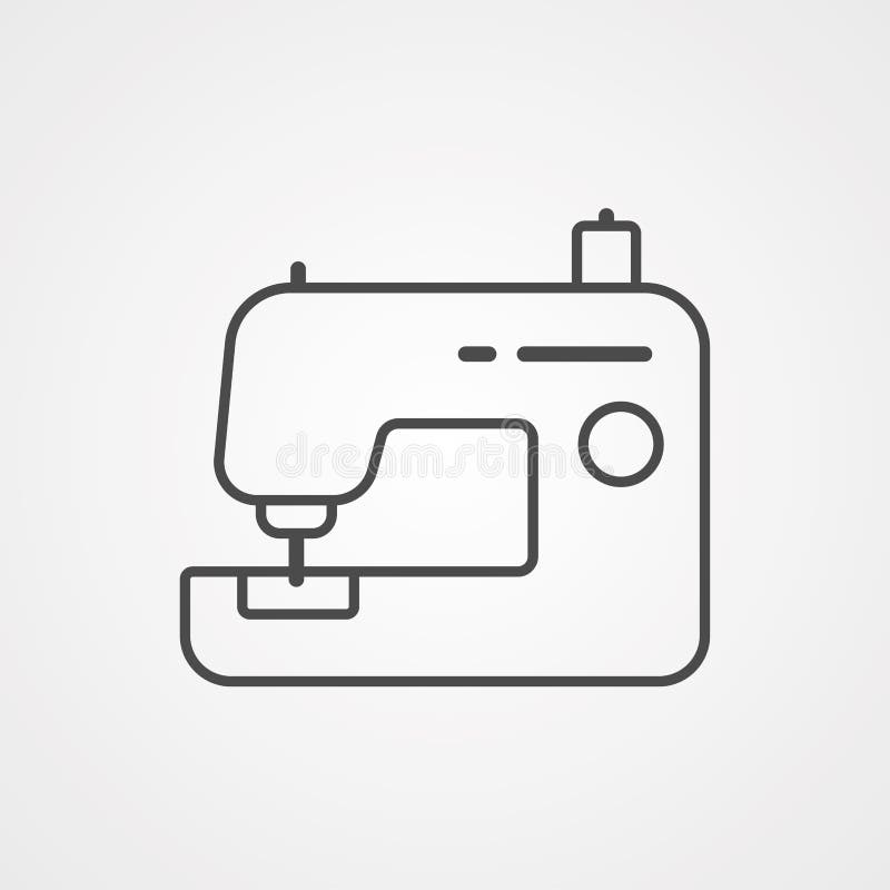 Sewing Machine Flat Vector Icon Sign Symbol Stock Illustration ...