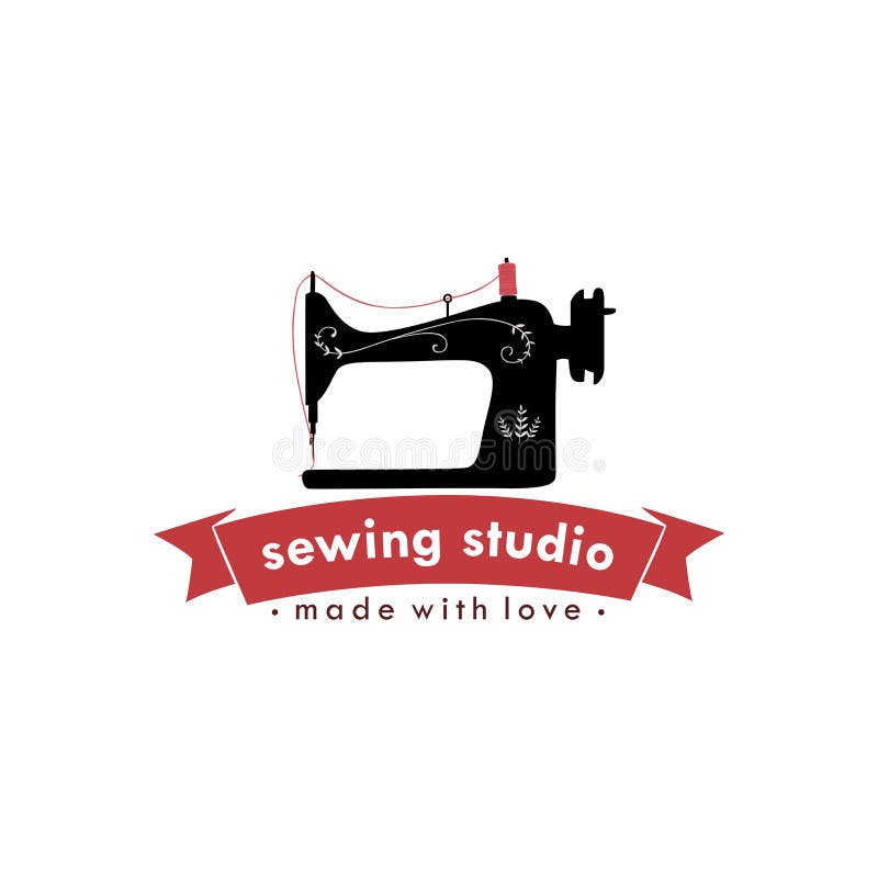 Sewing Machine Vintage Logo, Tailor Sewing Vintage Logo, Fashion Retro ...