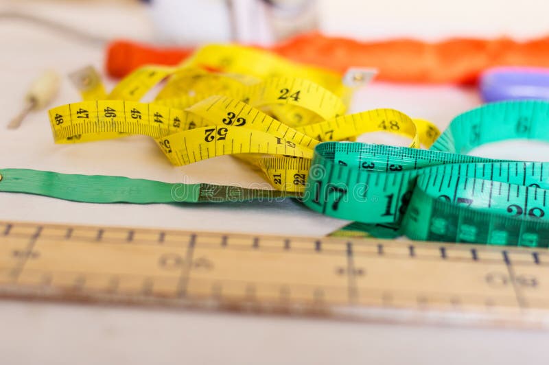 Sewing Materials on a Table. Stock Photo - Image of table, africa ...