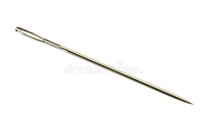 Sewing Needle Isolated on White Background Stock Image - Image of ...