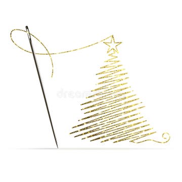 Needle Golden Thread Stock Illustrations – 448 Needle Golden Thread ...