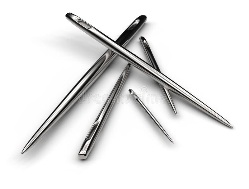 Sewing needle stock illustration. Illustration of steel - 33399222