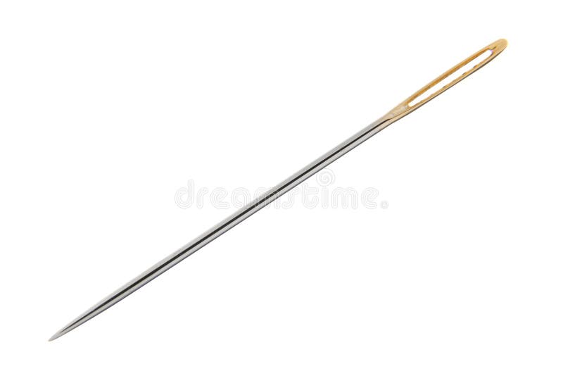 Sewing Needle Isolated on White with Clipping Path Stock Photo - Image ...