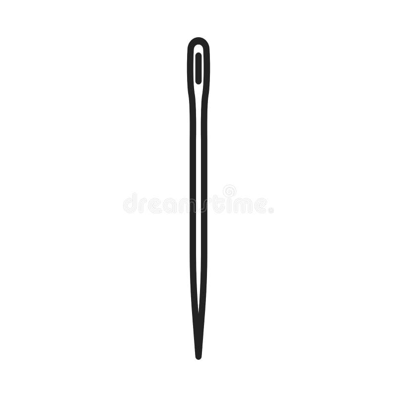 Sewing Needle Line Icon, Tailoring and Dressmaking Stock Vector ...