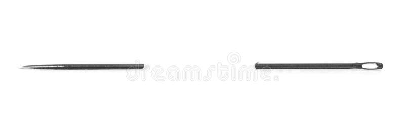 Sewing Needle Piercing White Paper, Top View Stock Photo - Image of ...
