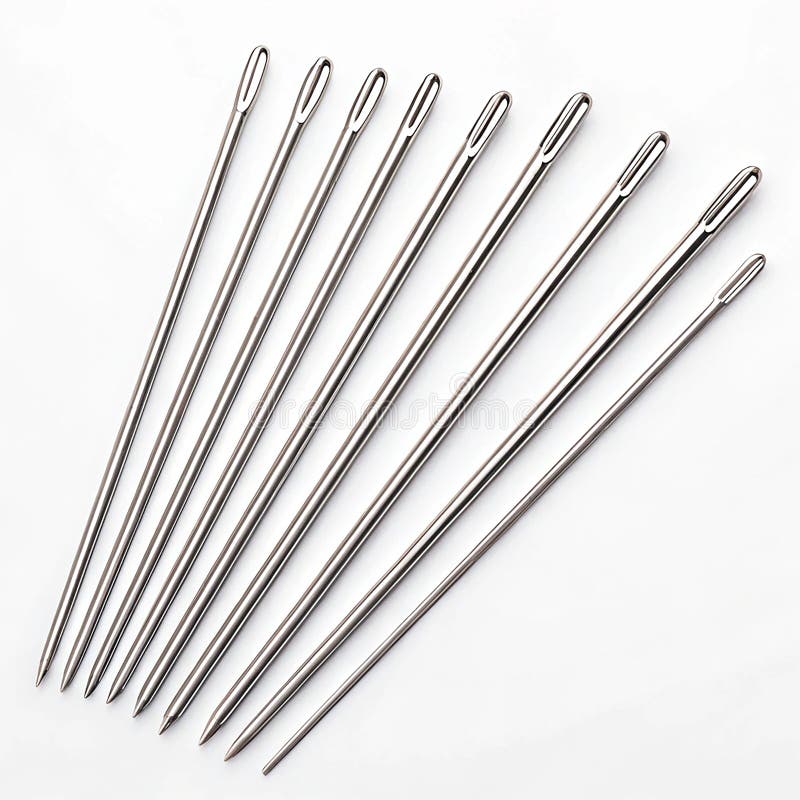 Sewing Needle Set in Assorted Sizes Stock Illustration - Illustration ...