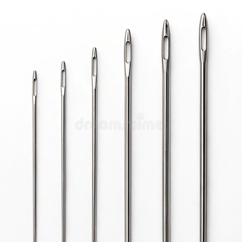 Sewing Needle Set in Assorted Sizes Stock Illustration - Illustration ...