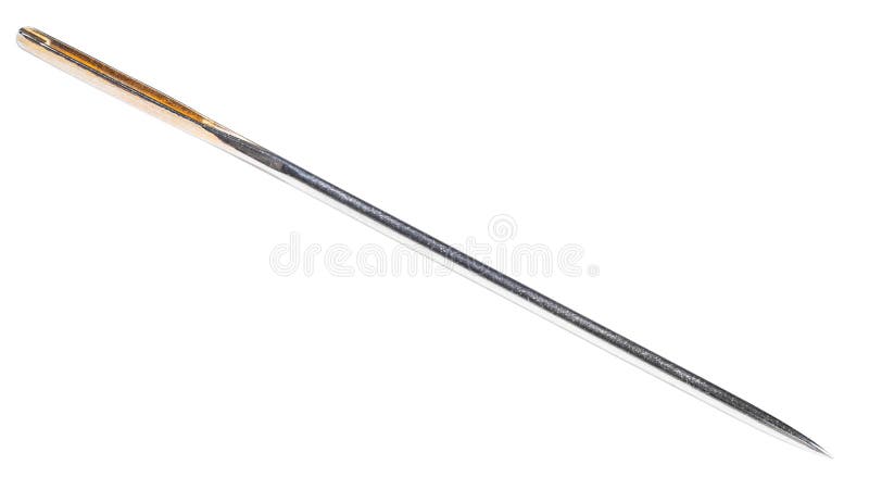 Steel Sewing Needle with Sharp Tip and Eye Stock Photo - Image of tool ...