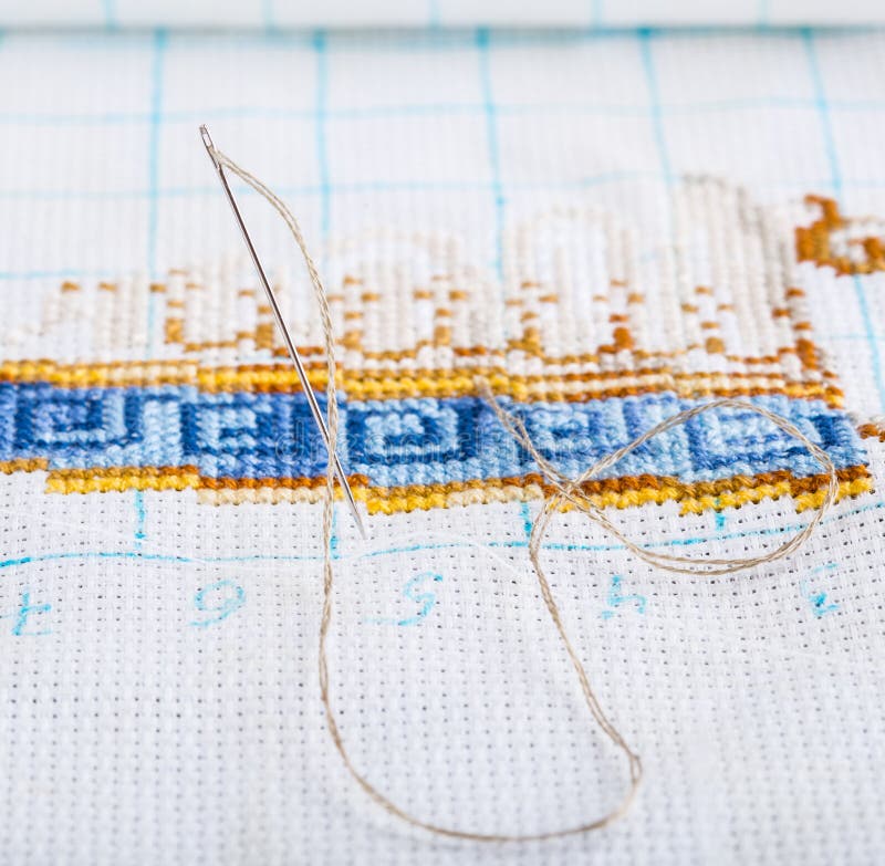 Sewing needle and thread stock photo. Image of cotton - 39062602