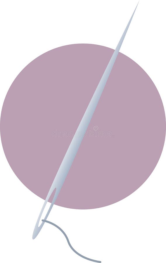 Sewing Needle and Thread Illustration Stock Illustration - Illustration ...