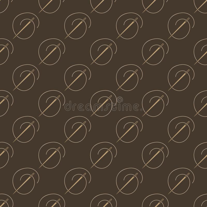 Sewing Needle Vector Concept Retro Seamless Pattern or Background Stock ...