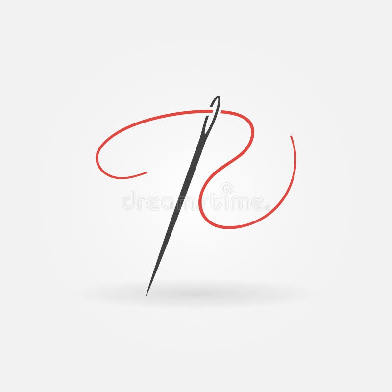 Sewing Needle Vector Needlework and Tailoring Concept Icon or Sign ...