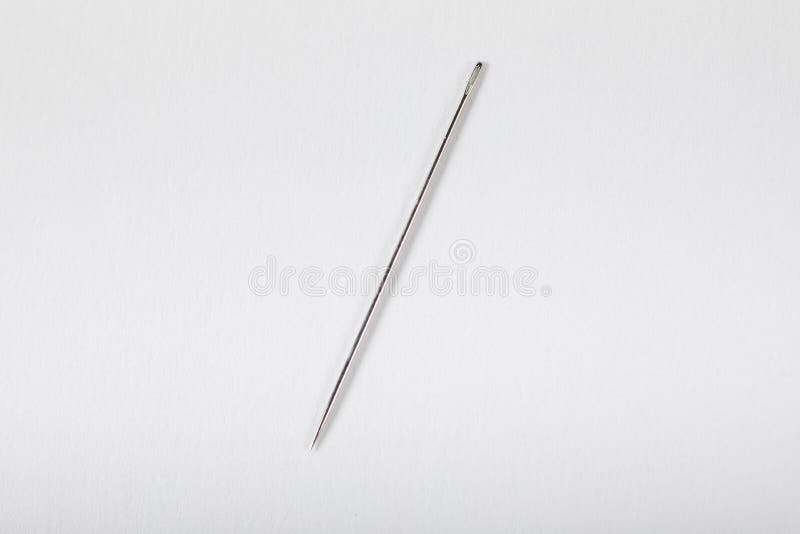 Sewing Needle on a White Isolated Background Stock Photo - Image of ...