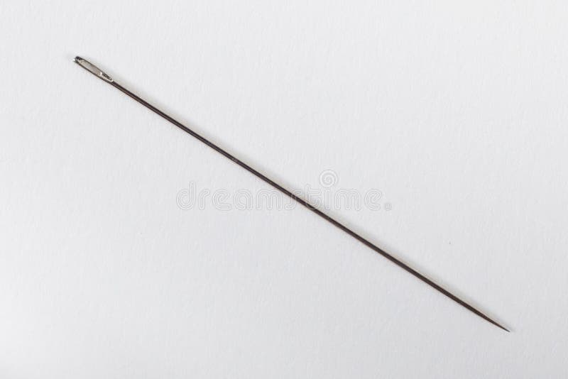 Sewing Needle on a White Isolated Background Stock Photo - Image of ...
