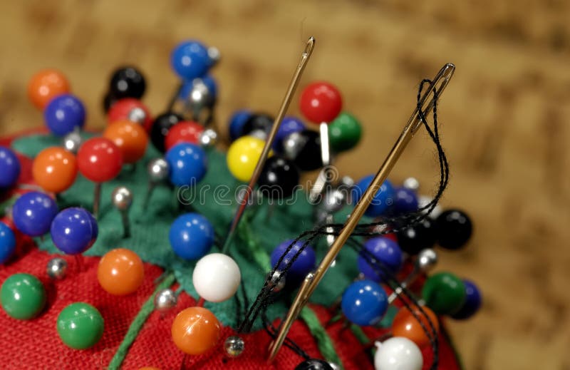 Sewing Needles stock image. Image of pins, everyday, fabric - 1133837