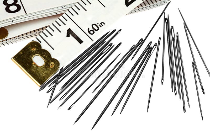 Sewing needles stock photo. Image of measurement, instrument - 12887564