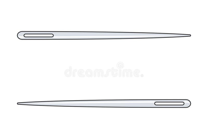 Sewing Needles Border Vector Stock Vector - Illustration of metallic ...