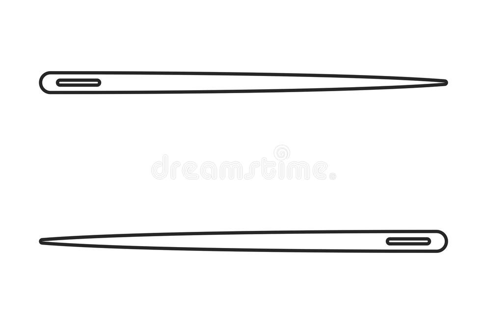 Sewing Needles Outline Border Vector Stock Vector - Illustration of ...