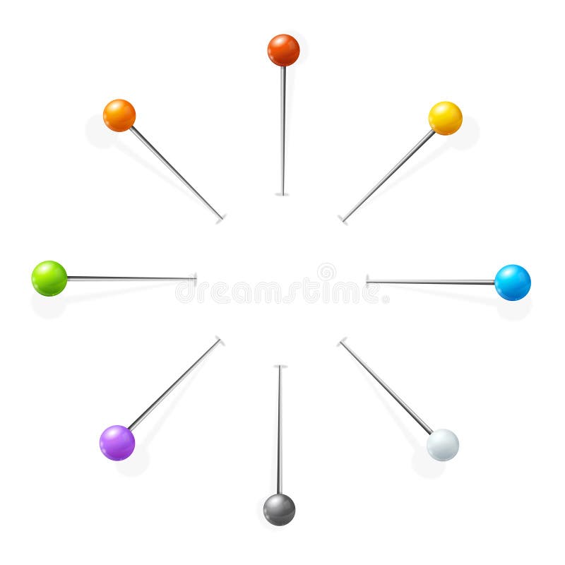Sewing Needles or Pin Set. Vector Stock Vector - Illustration of ...