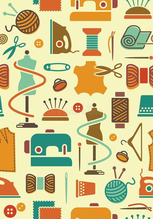 Sewing pattern stock vector. Illustration of icon, ornament - 31520889