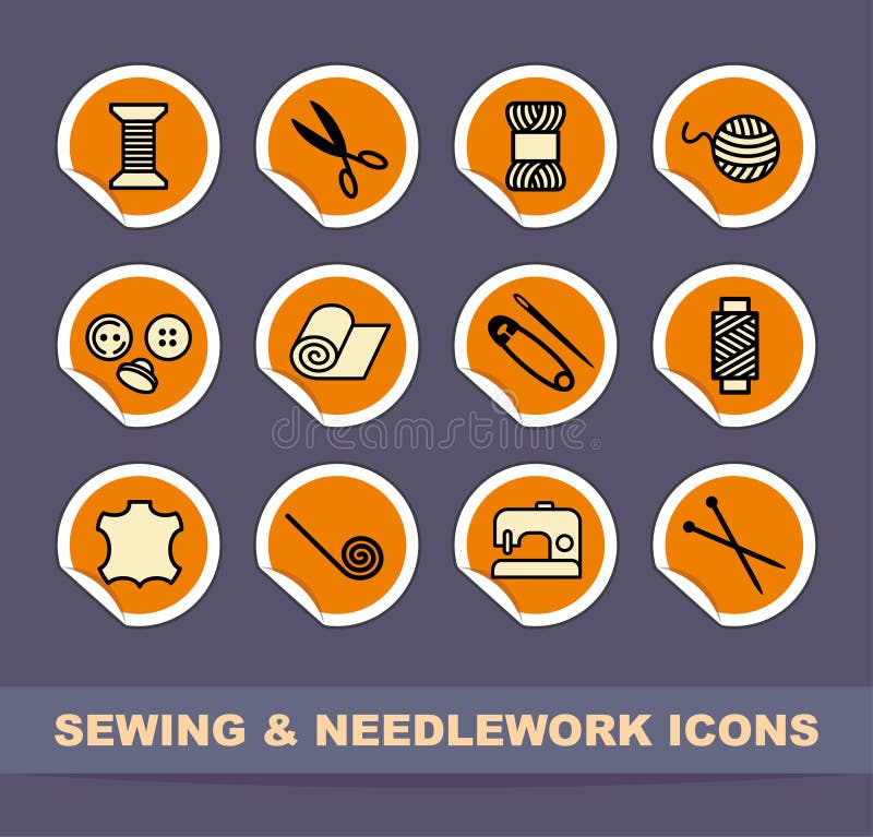 Sewing and needlework stock vector. Illustration of accessory - 9100752