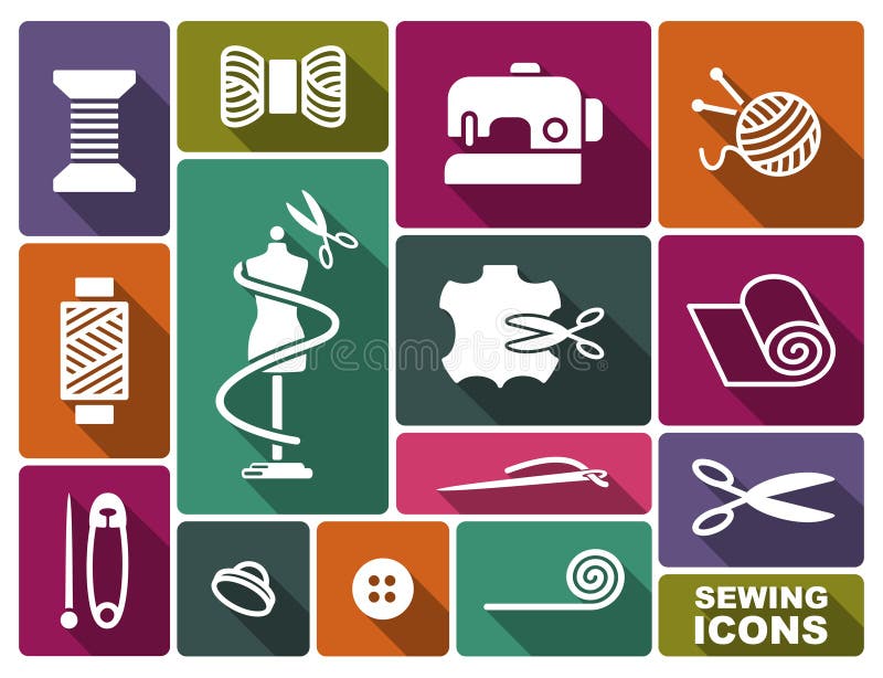 Sewing and needlework stock vector. Illustration of accessory - 9100752