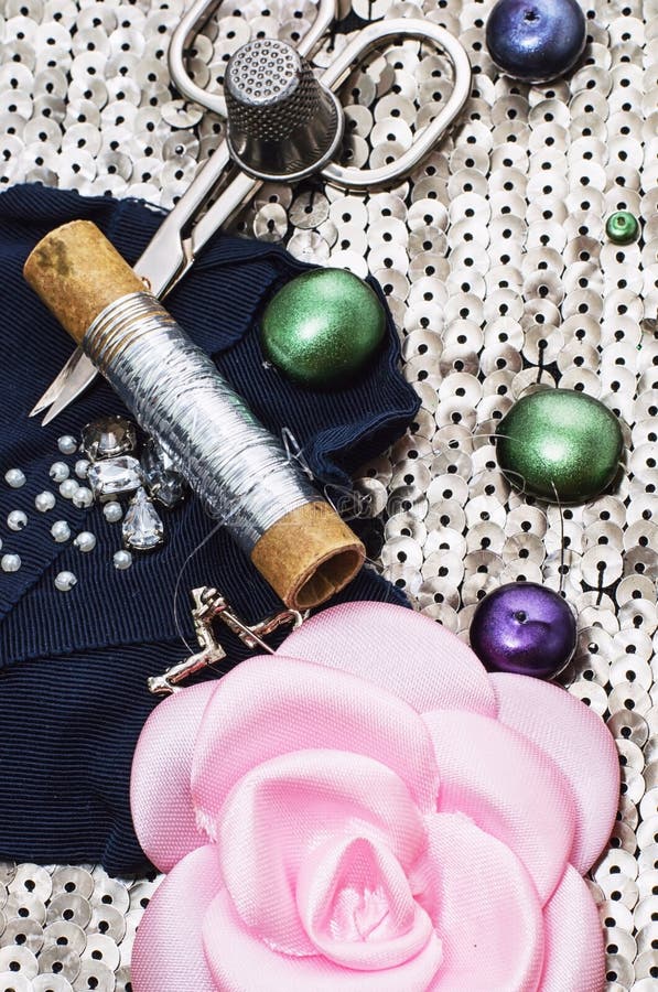 Sewing and needlework stock image. Image of needle, clothing - 35947531