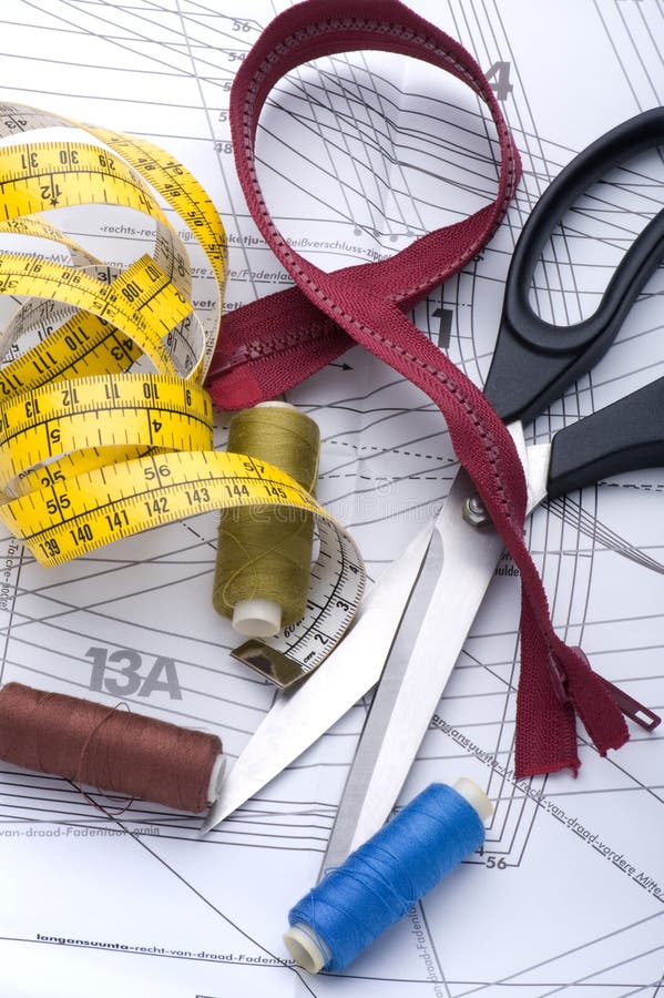 Sew tool with pattern stock image. Image of thread, cloth - 4184529