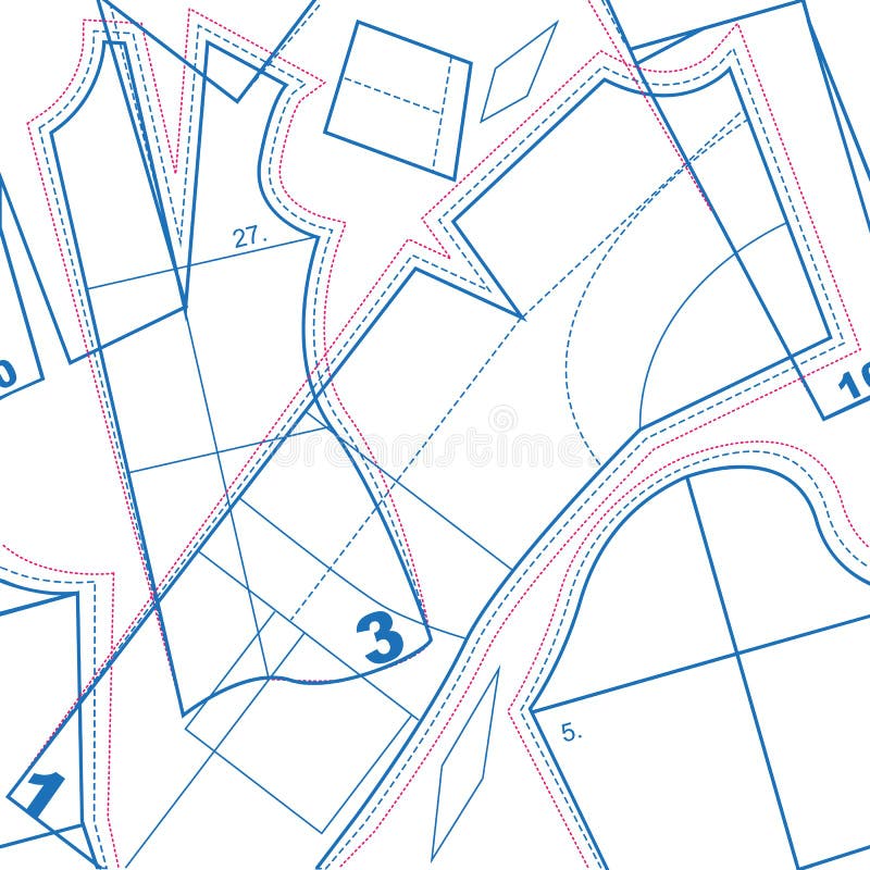 Sewing Pattern. Seamless Texture Stock Vector - Illustration of texture ...