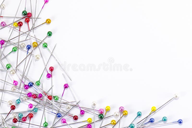 Sewing Push Pin on White Background Stock Photo - Image of craft, sharp ...