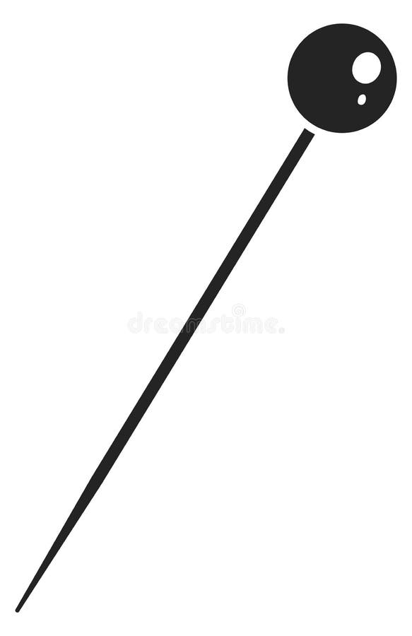 Sewing Pin Icon. Black Fabric Fixing Tool Stock Vector - Illustration ...