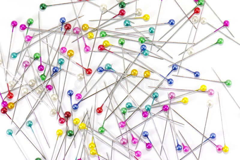 Sewing Push Pin on White Background Stock Photo - Image of craft, sharp ...