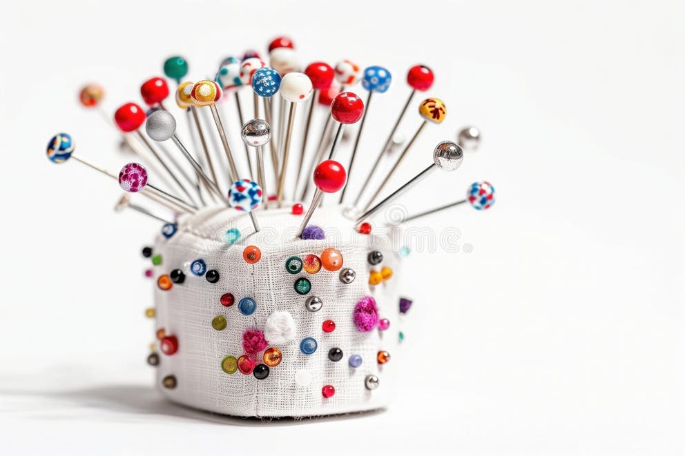 Sewing Pins and Pin Cushion Ai Photo Stock Illustration - Illustration ...