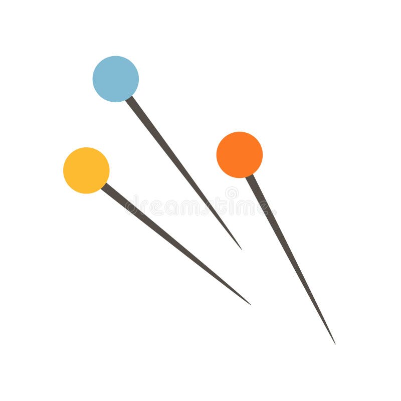 Sewing Pins for Tailor. Vector Stock Illustration - Illustration of ...